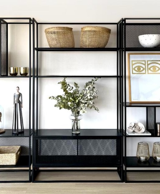 Mueble con repisas metálico negro Easy Garage Sales Easy Garage Sales