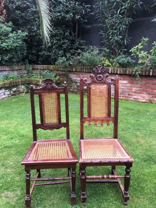 Sillas coloniales madera y junco Easy Garage Sales Easy Garage Sales