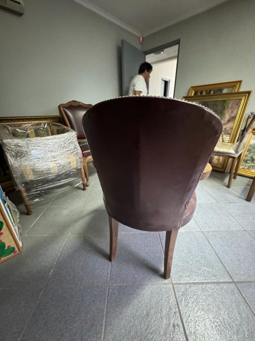 Sitiales antiguos madera y cuero original Easy Garage Sales Easy Garage Sales