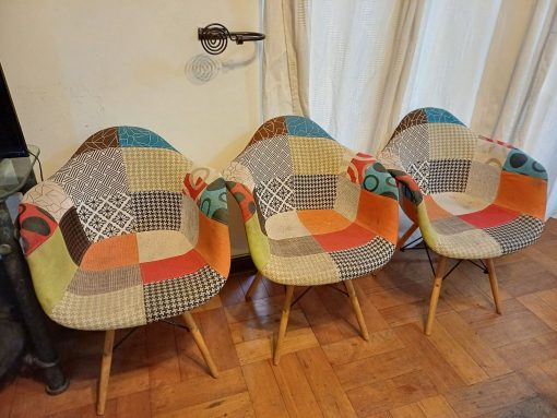 Pack 4 sitiales eames patchwork Easy Garage Sales Easy Garage Sales