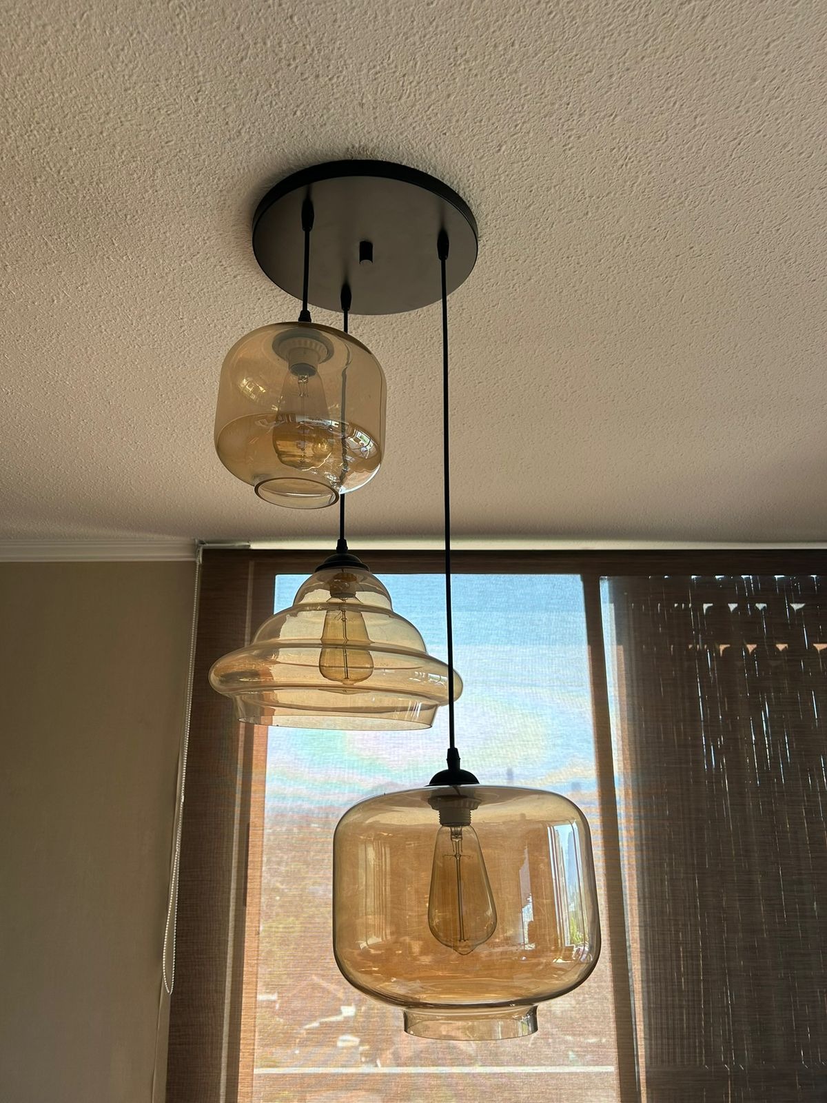 Lámpara de techo triple vintage Easy Garage Sales Easy Garage Sales