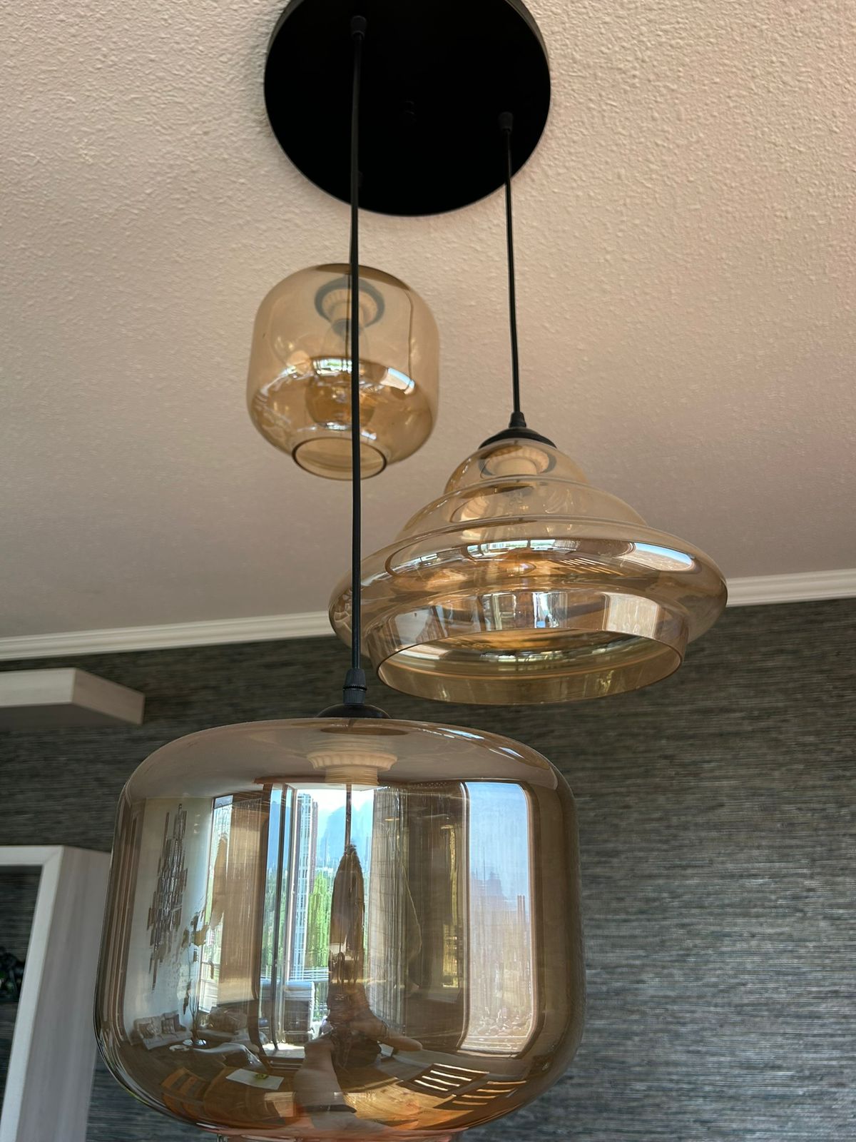 Lámpara de techo triple vintage Easy Garage Sales Easy Garage Sales