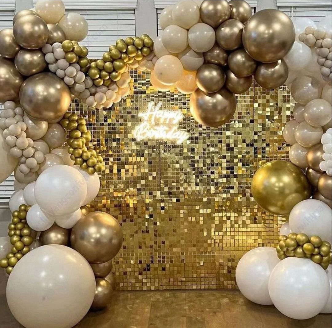 Panel armable backdrop dorado para tomar fotos en fiestas o eventos ...