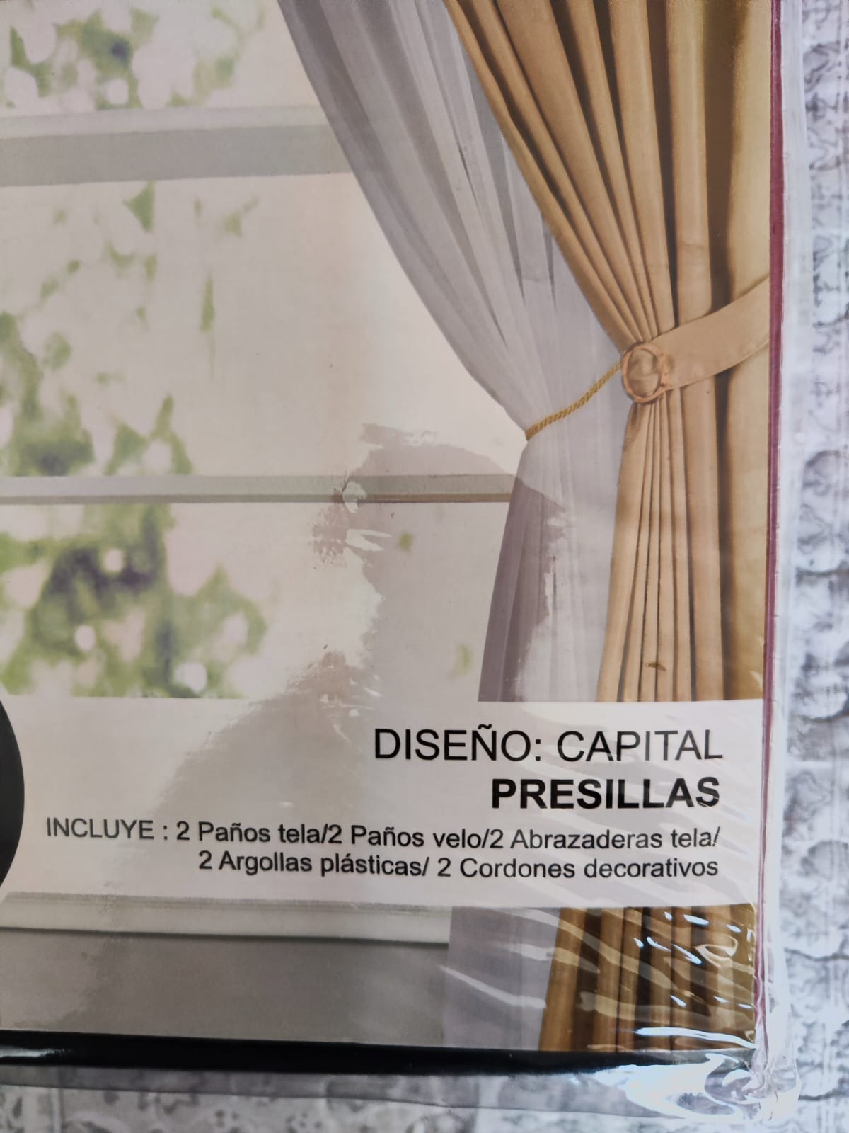 Set de 2 cortinas y 2 velos Chantilly Terra Easy Garage Sales Easy ...