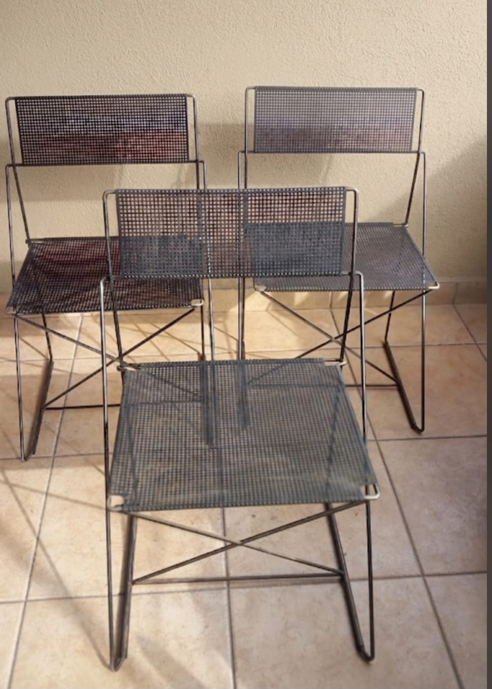 Set 3 sillas metálicas estilo Gastone Rinaldi Easy Garage Sales Easy ...